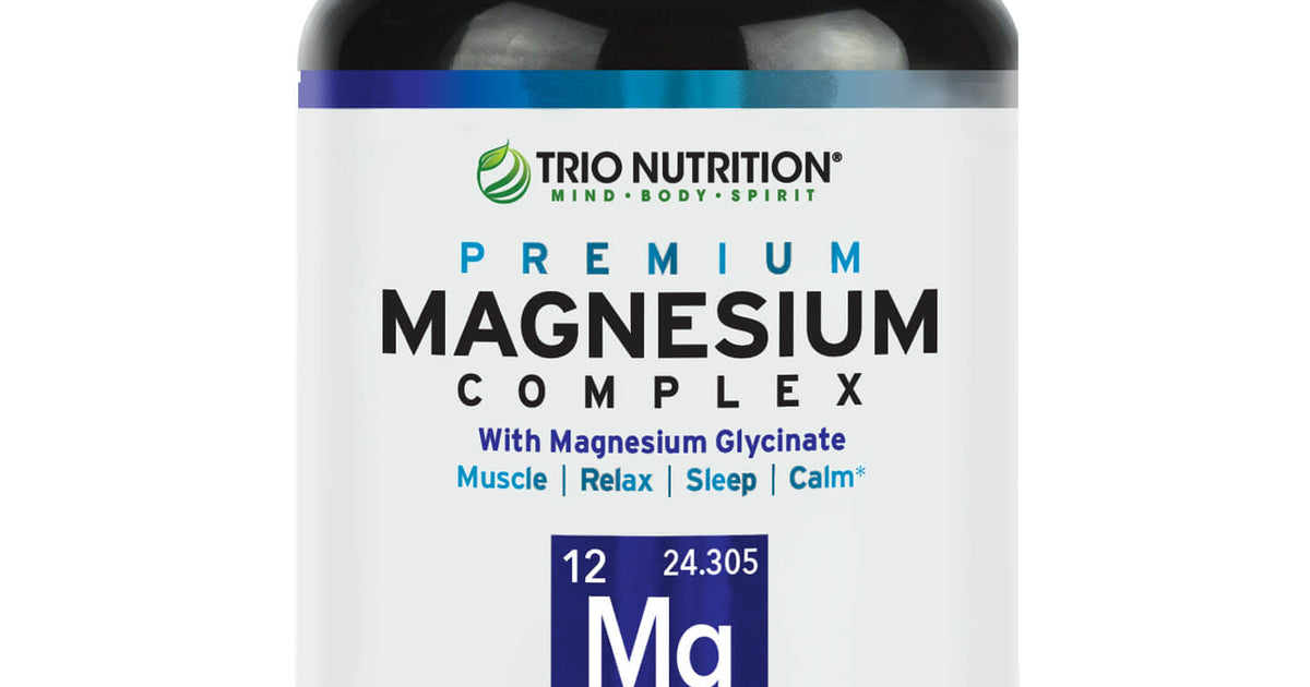 Magnesium Complex 420mg (100% DV) – Triple Glycinate + Oxide + B6 for ...